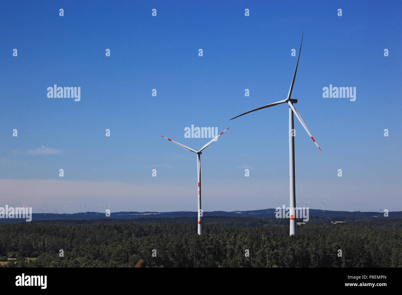 Wind generators, Windmills in the landscape, Windgeneratoren in der ...