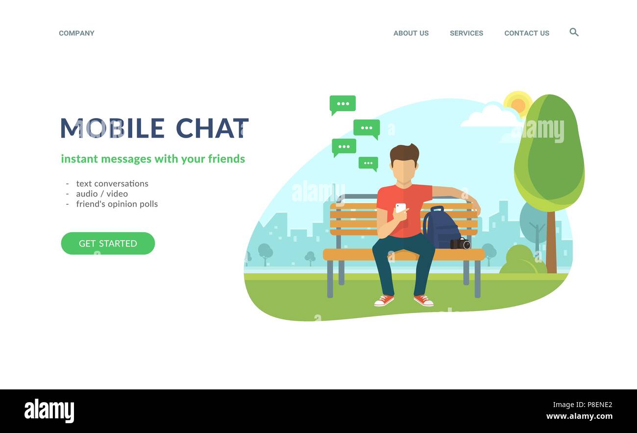 Conversation in the park Stock Vector Images - Alamy