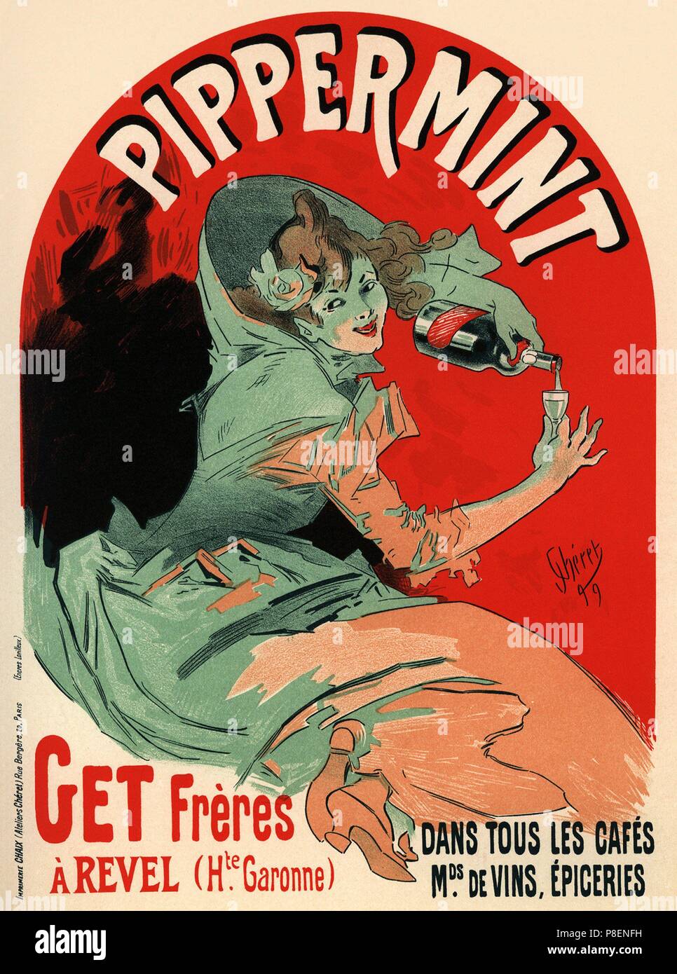 Pippermint (Advertising Poster). Museum: PRIVATE COLLECTION Stock Photo ...