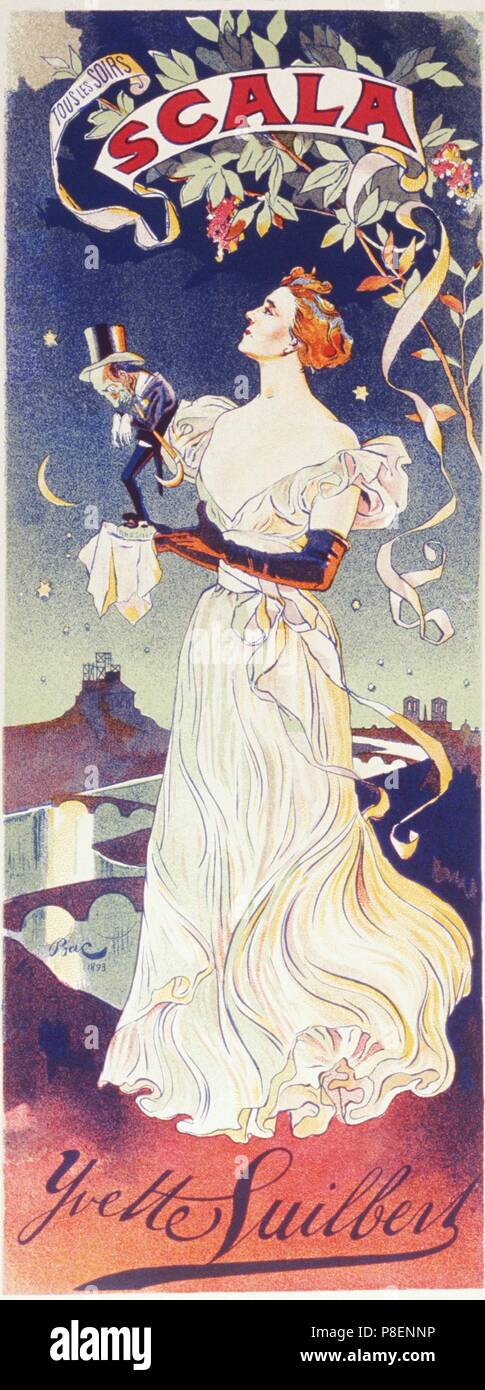 Scala - Yvette Guilbert (Poster). Museum: PRIVATE COLLECTION Stock ...