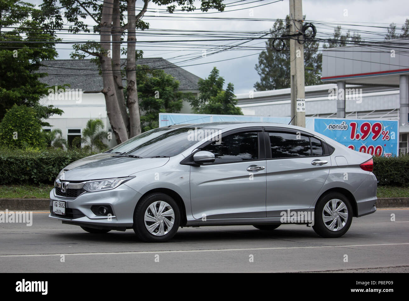 Chiangmai, Thailand - June 21 2018: Private Honda City Compact car ...