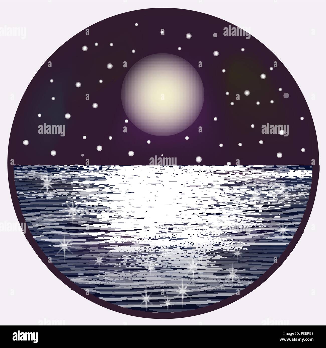 Southern night card , vector illustration Stock Vector Image & Art - Alamy