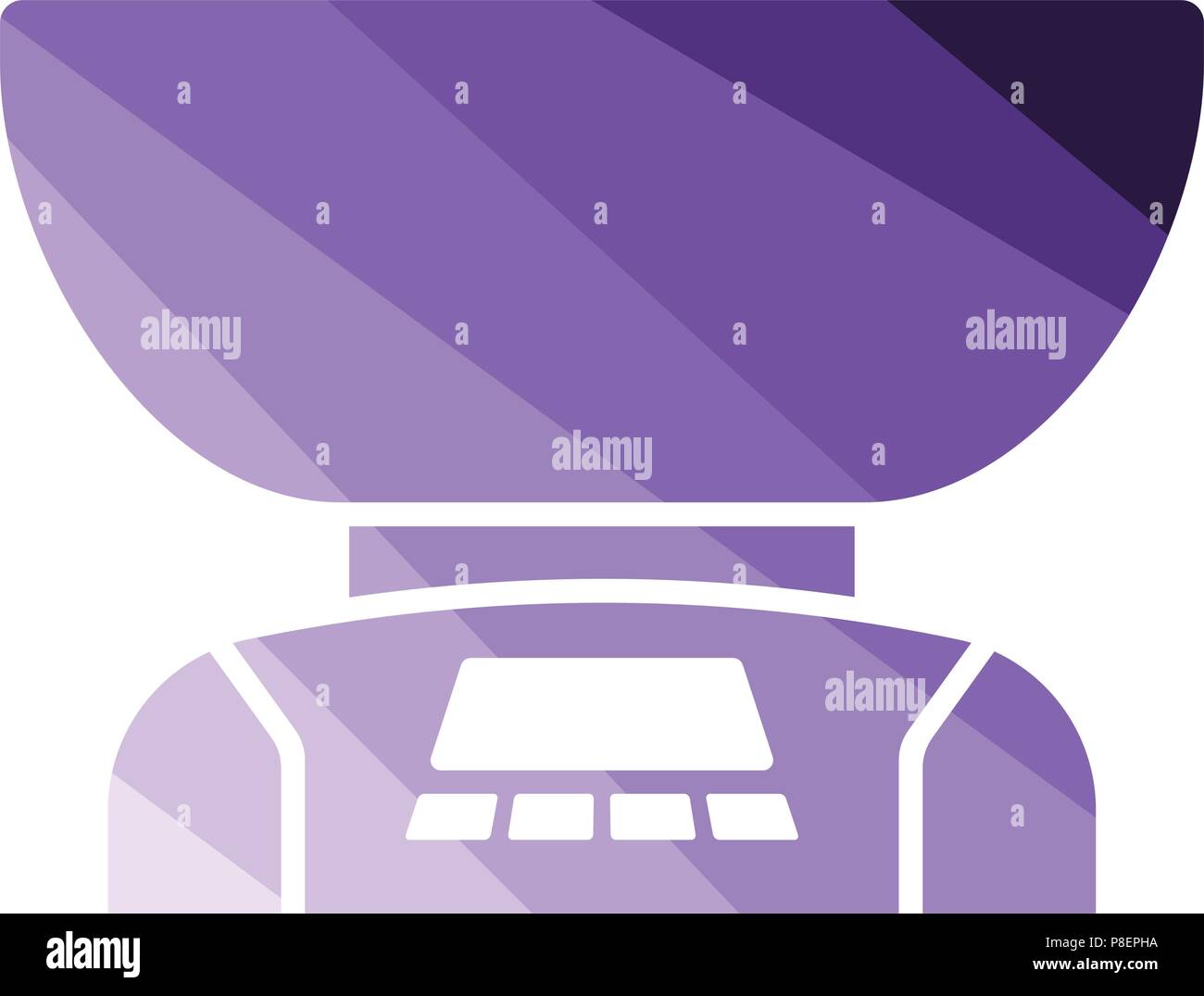 Kitchen electric scales icon. Flat color design. Vector illustration ...