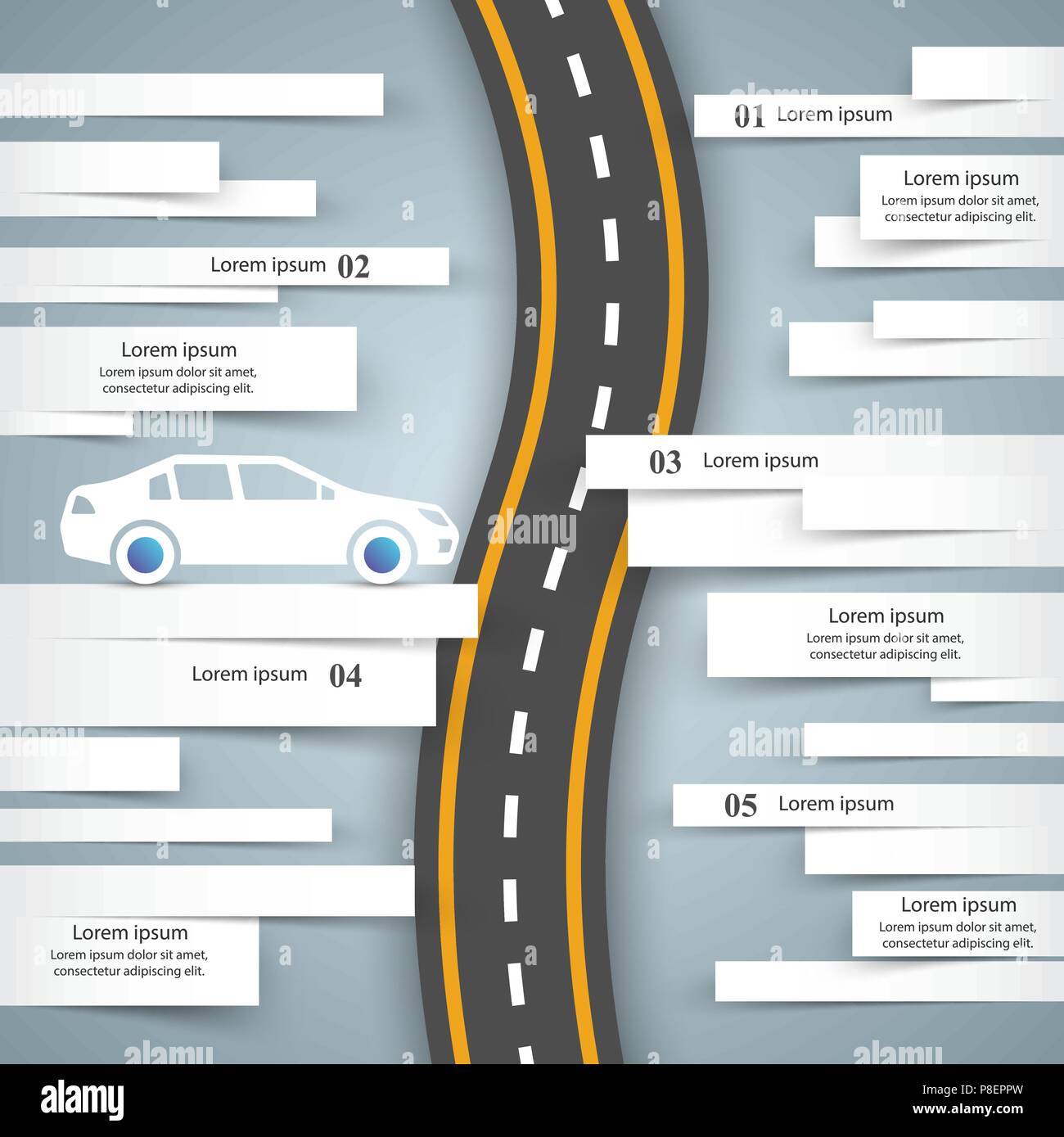 Road infographic design template and marketing icons. Car icon Stock ...