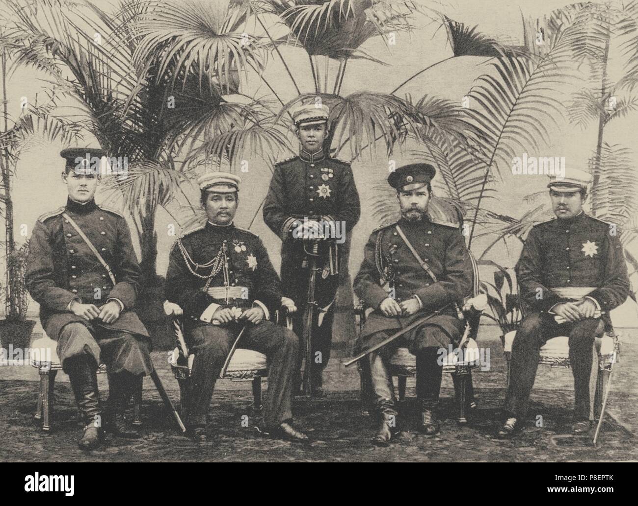 King Chulalongkorn of Siam and Tsar Nicholas II of Russia in St ...