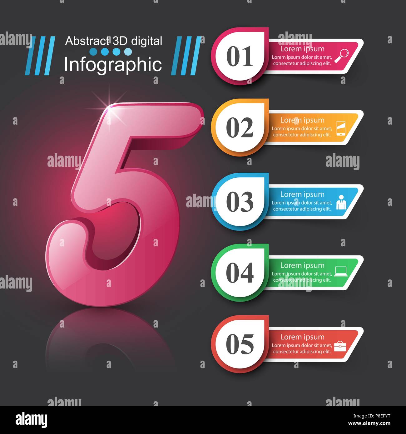 Business infographic. Number icon Stock Vector Image & Art - Alamy
