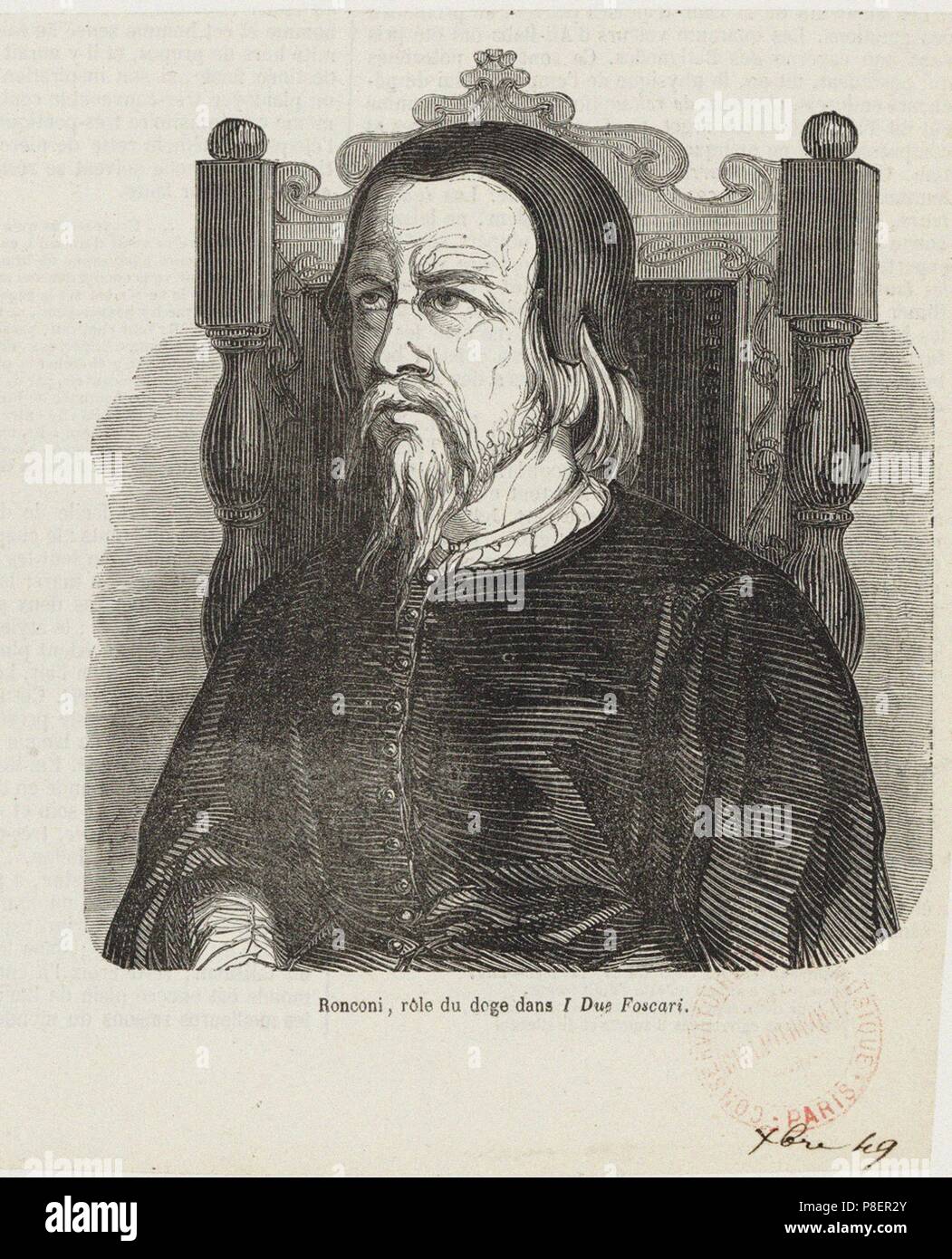 Giorgio Ronconi as Doge in Opera "I due Foscari" by Giuseppe Verdi ...