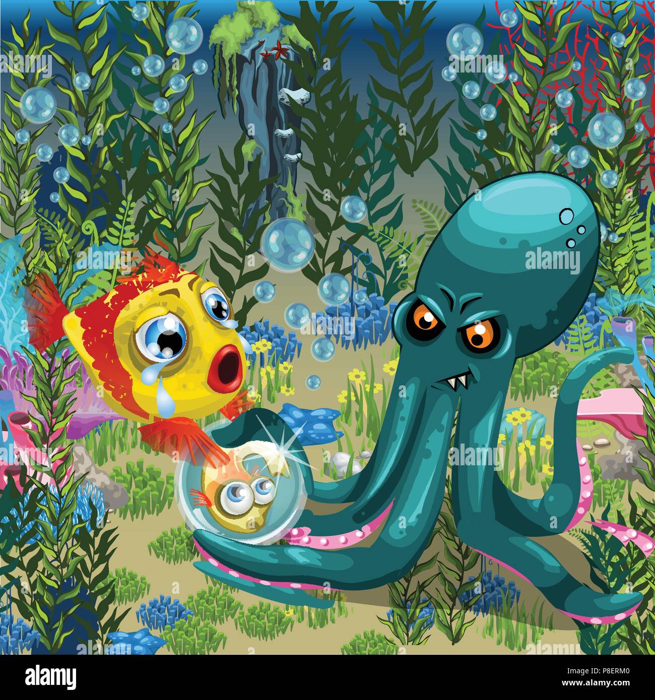 Evil Octopus Cartoon