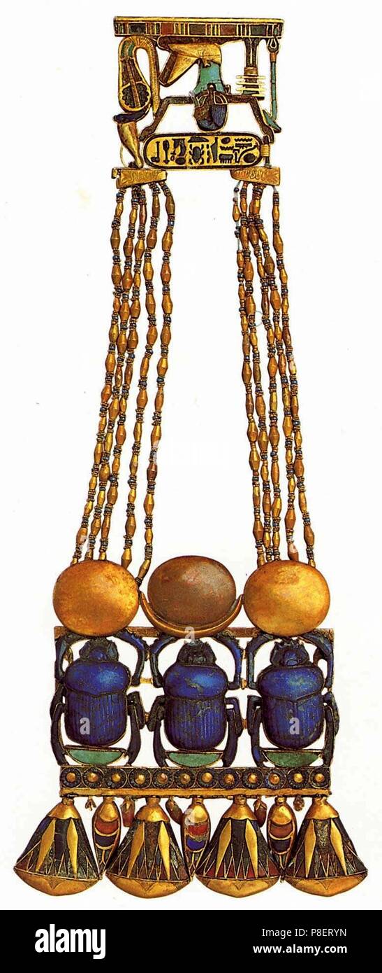 Pectoral of Kheper Scarab from Tutankhamun's tomb. Museum: The Egyptian ...