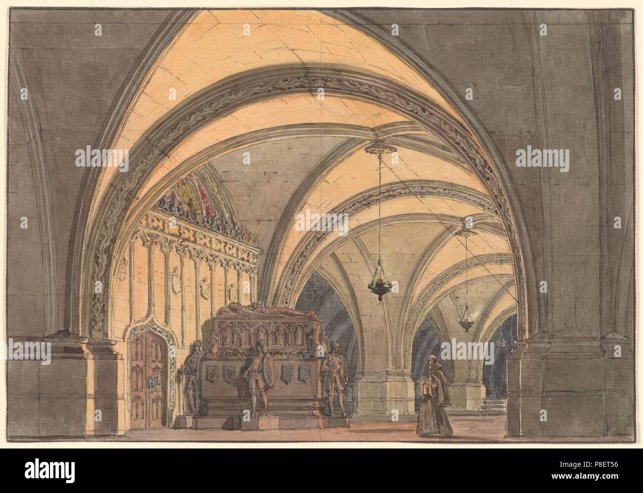 Set design for the Opera Ernani by Giuseppe Verdi. Museum: The Morgan ...