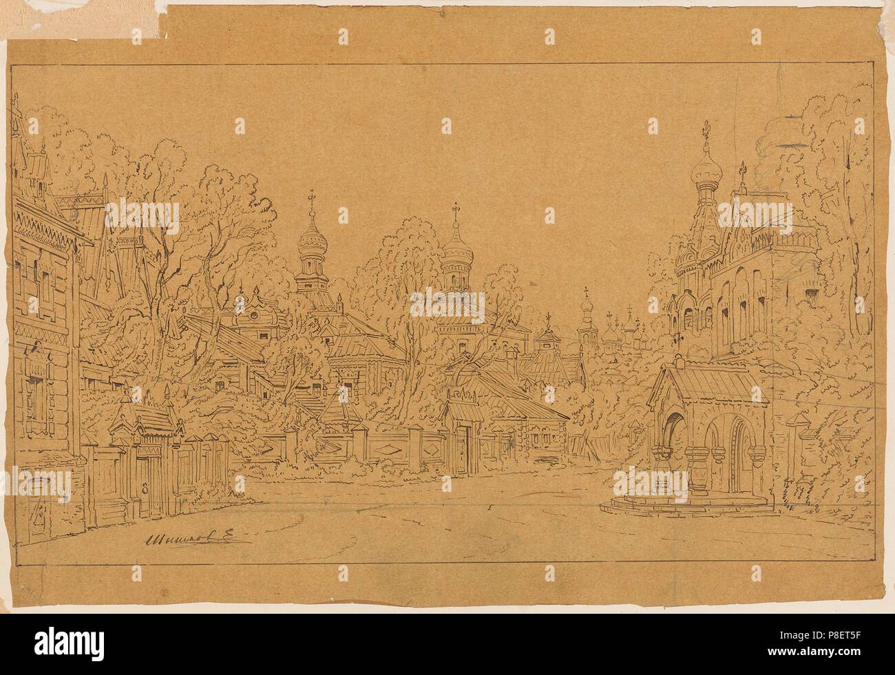 Stage design for the opera "The Oprichnik (The Guardsman)" by Pyotr ...