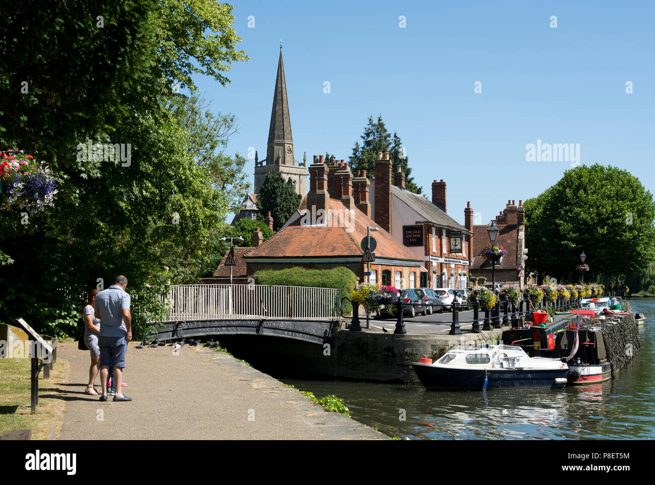 Confluence of the River Ock and River Thames, Abingdon, Oxfordshire ...