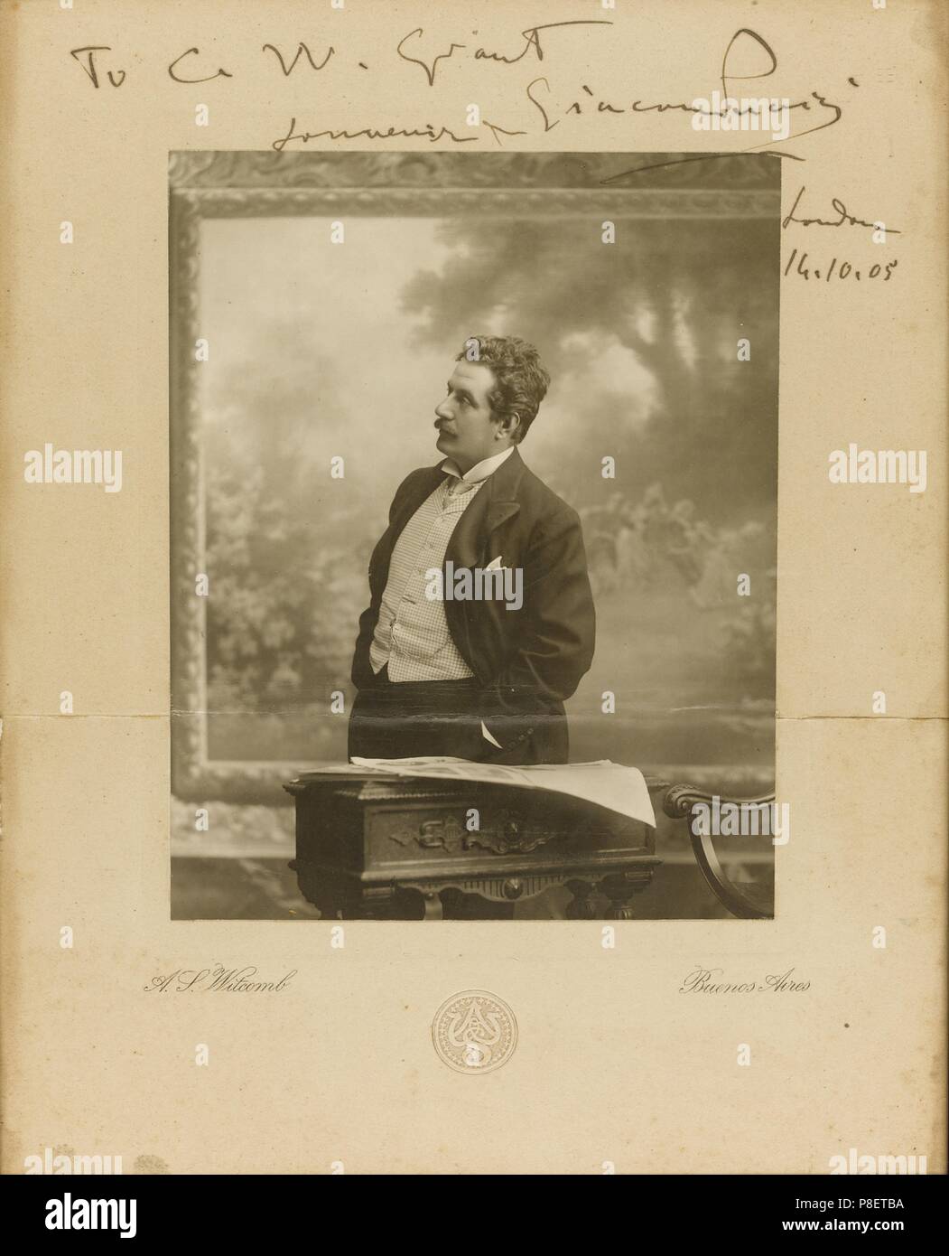 Portrait of the Composer Giacomo Puccini (1858-1924). Museum: PRIVATE ...
