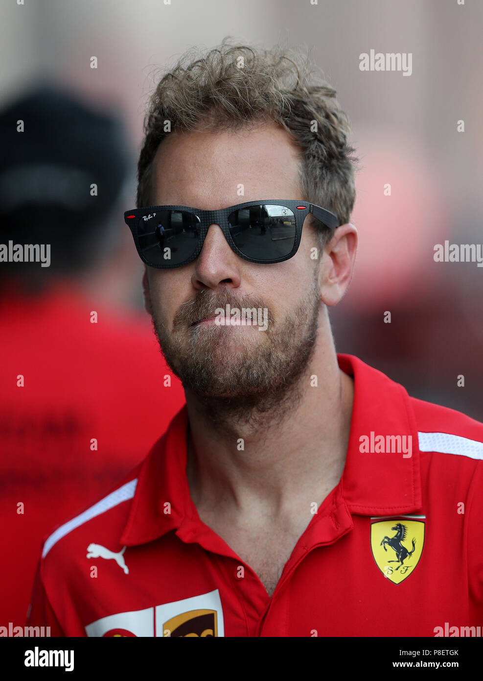 Ferrari's Sebastian Vettel during practice ahead of the 2018 British ...