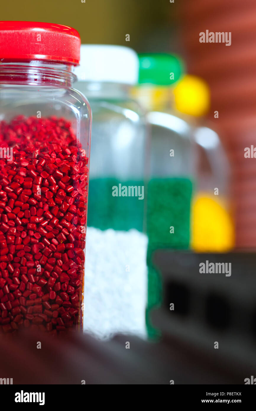Granules of different shapes for the production of multi-colored ...