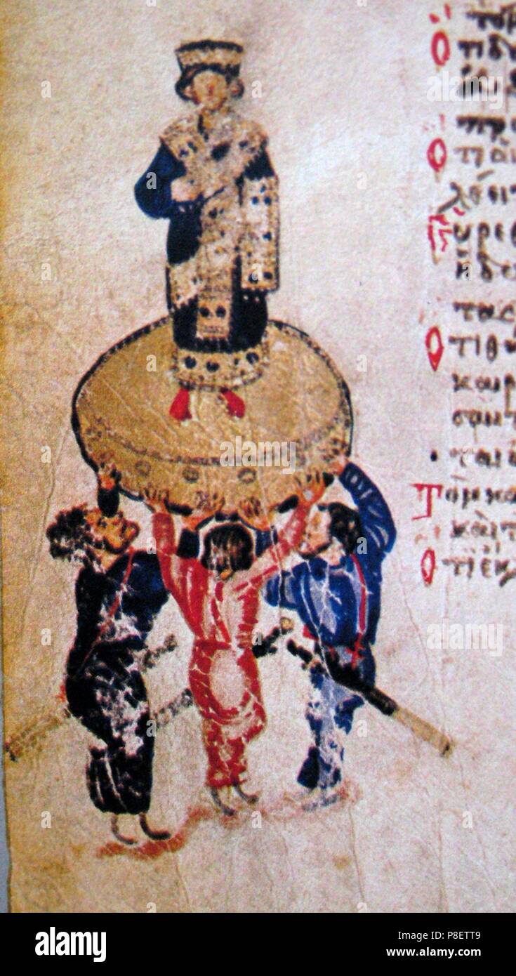 King Hezekiah of Judah. Miniature from the Chludov Psalter. Museum ...