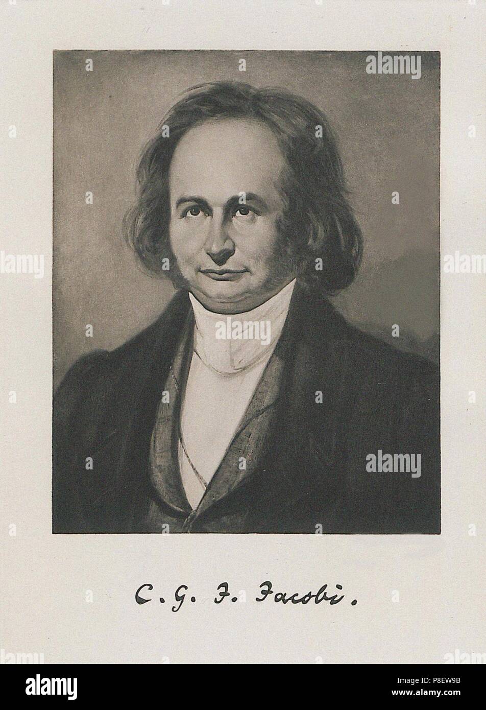 Portrait of the mathematician Carl Gustav Jacob Jacobi (1804-1851 ...