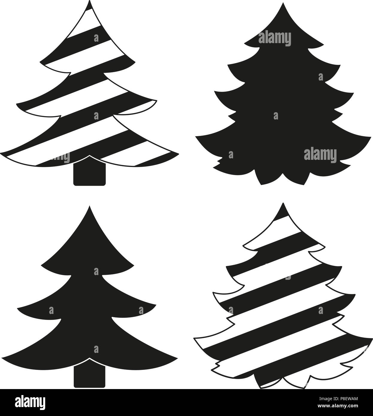 Christmas Tree Outline Vector