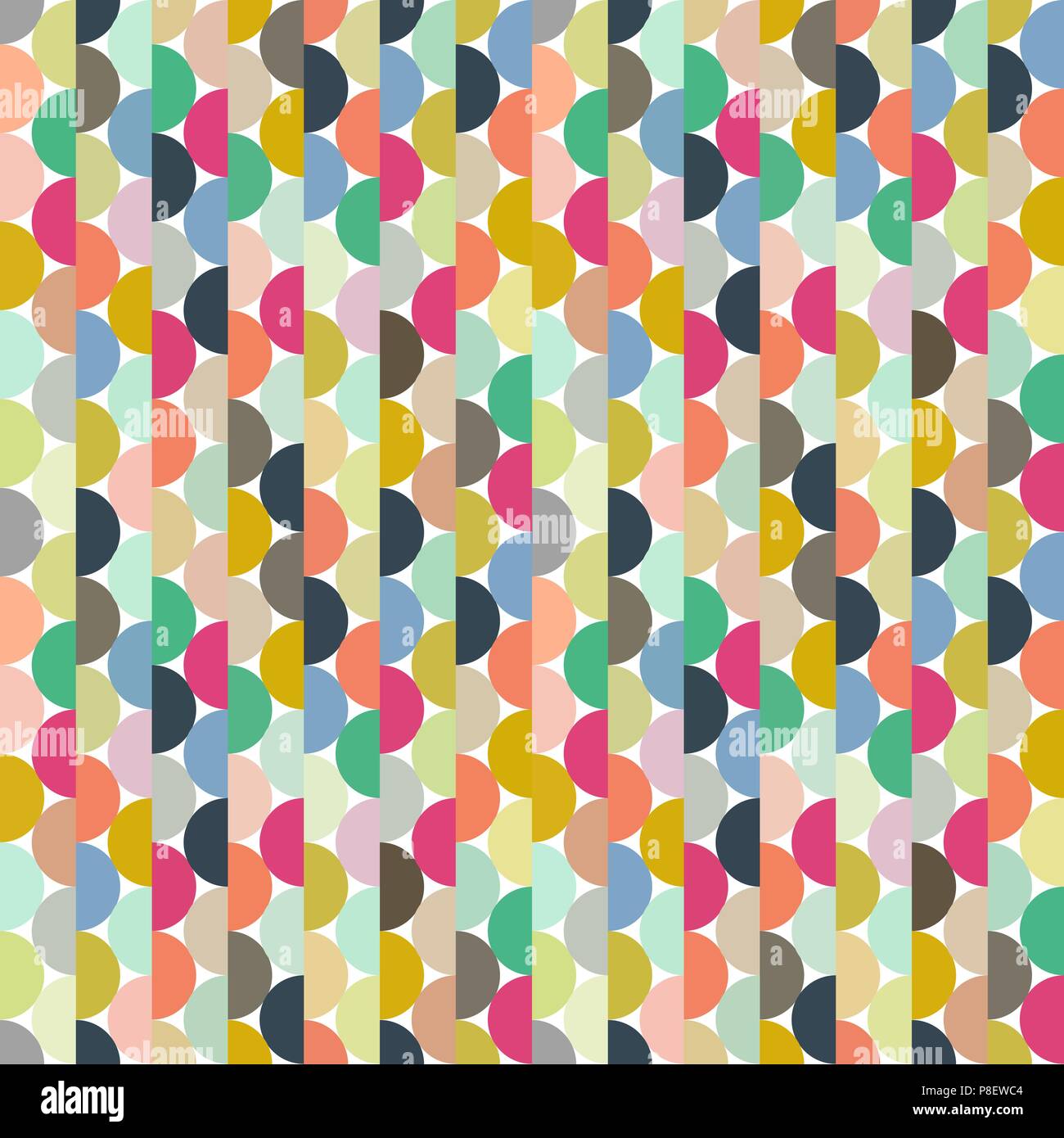 Seamless vector halves rounds colourful small pattern for textile ...