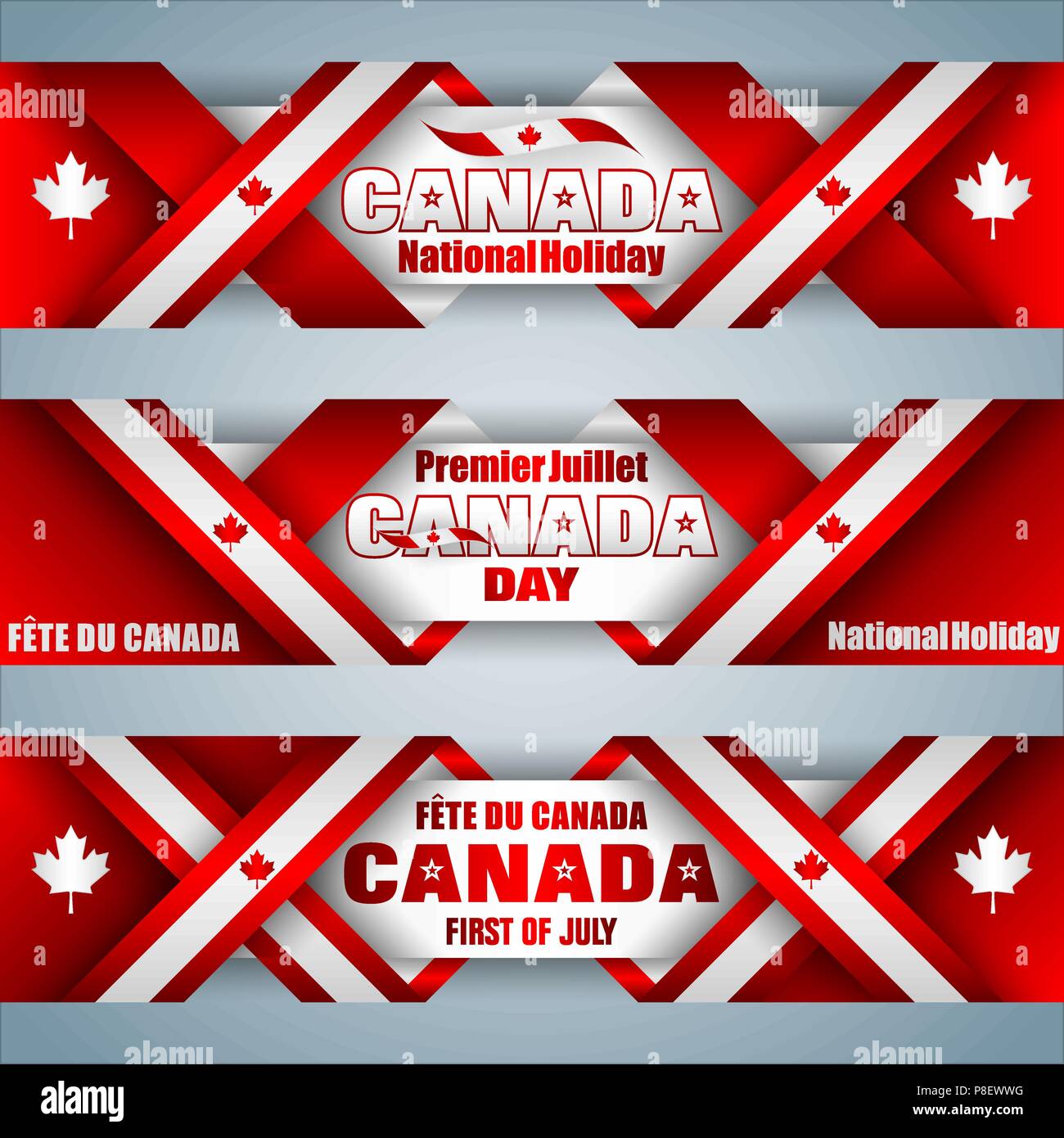 Canadian flag banners Stock Vector Images - Alamy