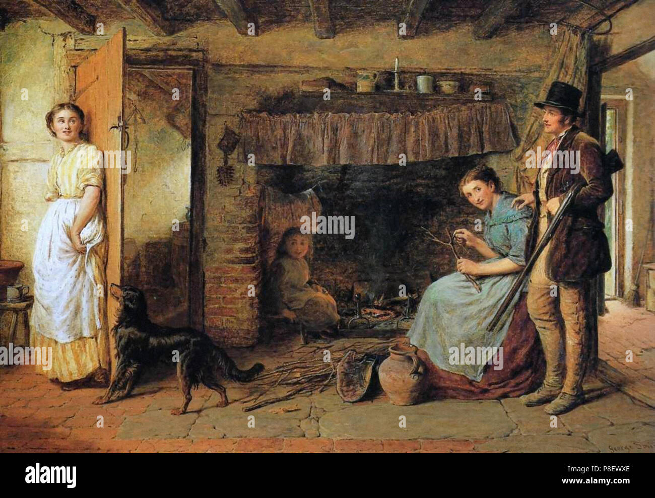 Smith George - the Gamekeeper's Courtship Stock Photo - Alamy