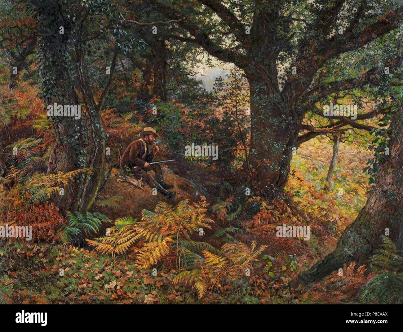 Snape William Hamilton - Gamekeeper in the Wild Grounds Stock Photo - Alamy