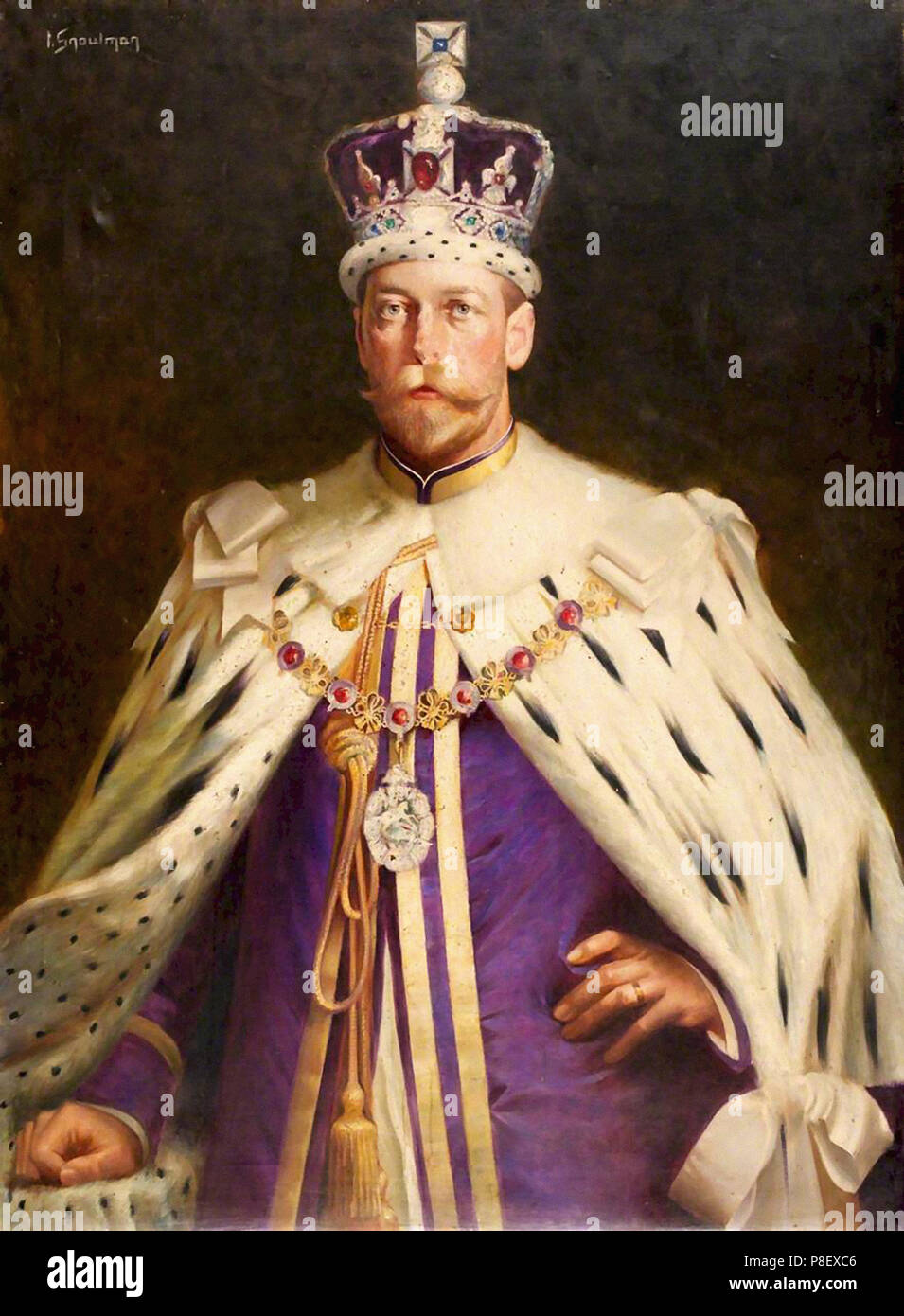 Snowman Isaac - King George V Stock Photo - Alamy