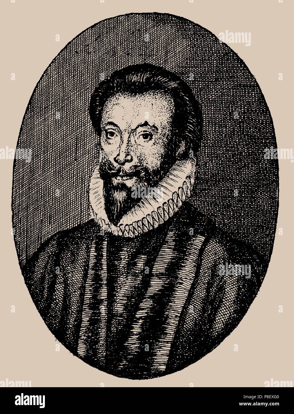 Portrait of the poet John Donne (1572-1631). Museum: PRIVATE COLLECTION ...