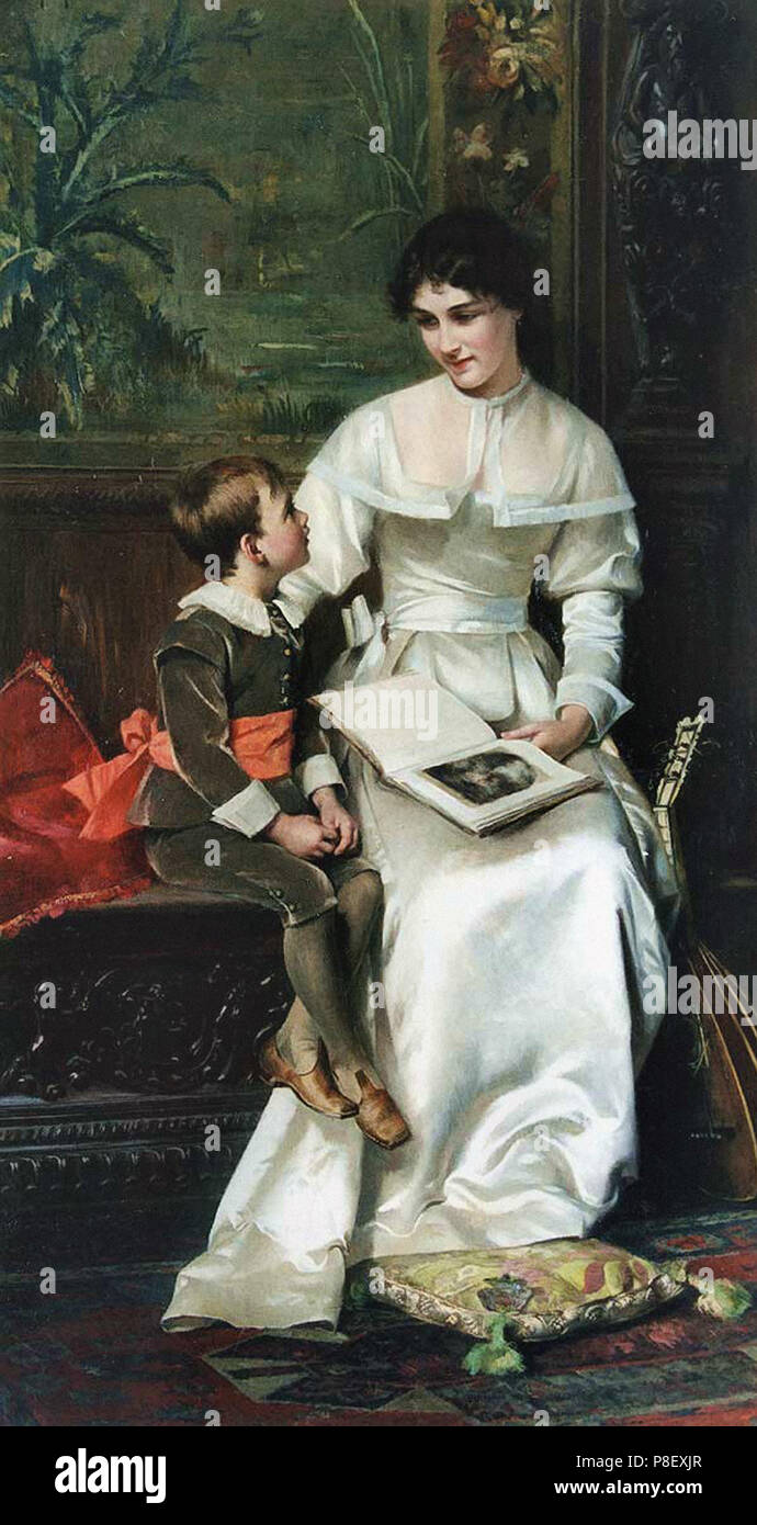 Sohn Carl Rudolph - Storytime with Mother Stock Photo - Alamy