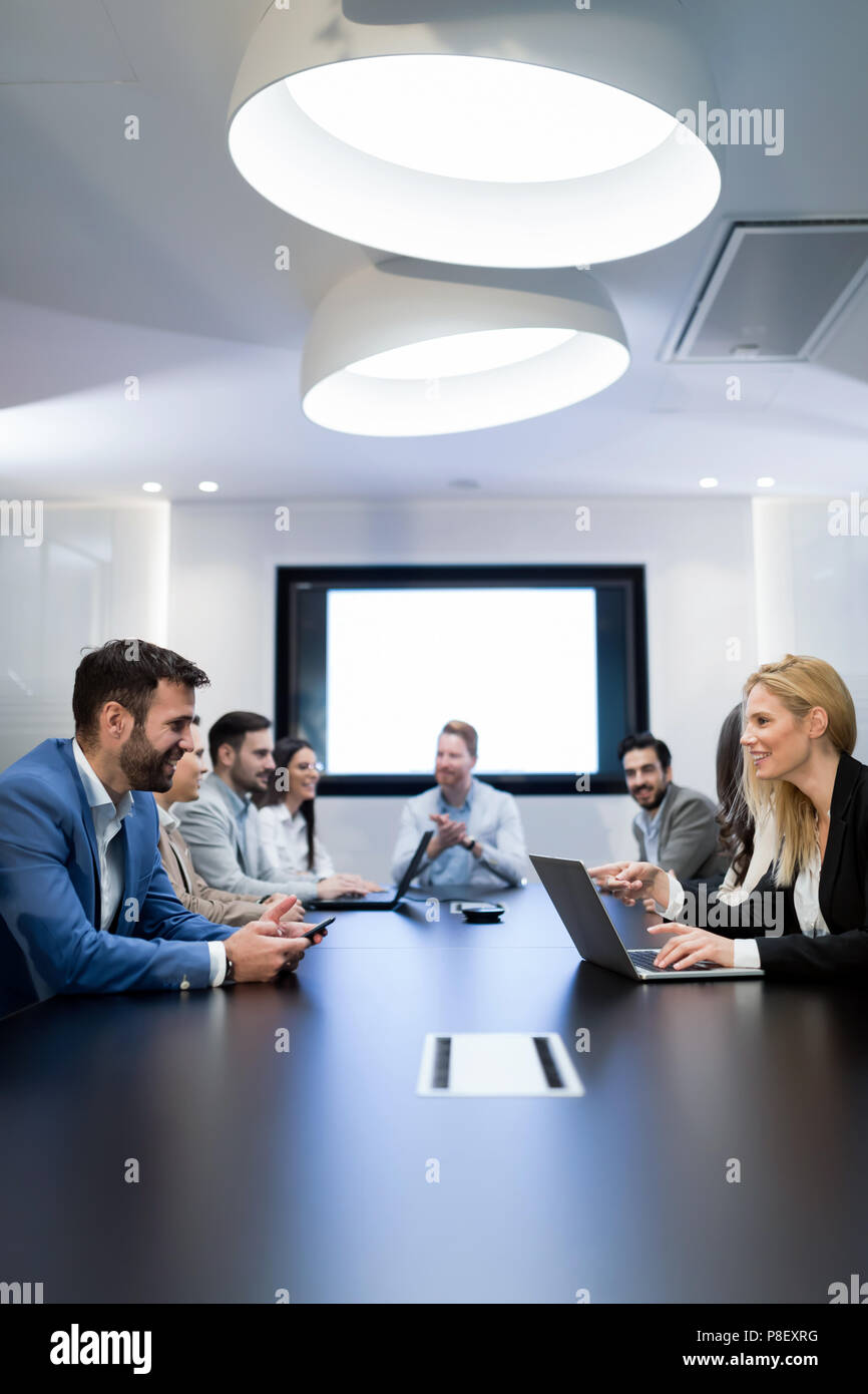 Group corporate people having meeting hi-res stock photography and ...