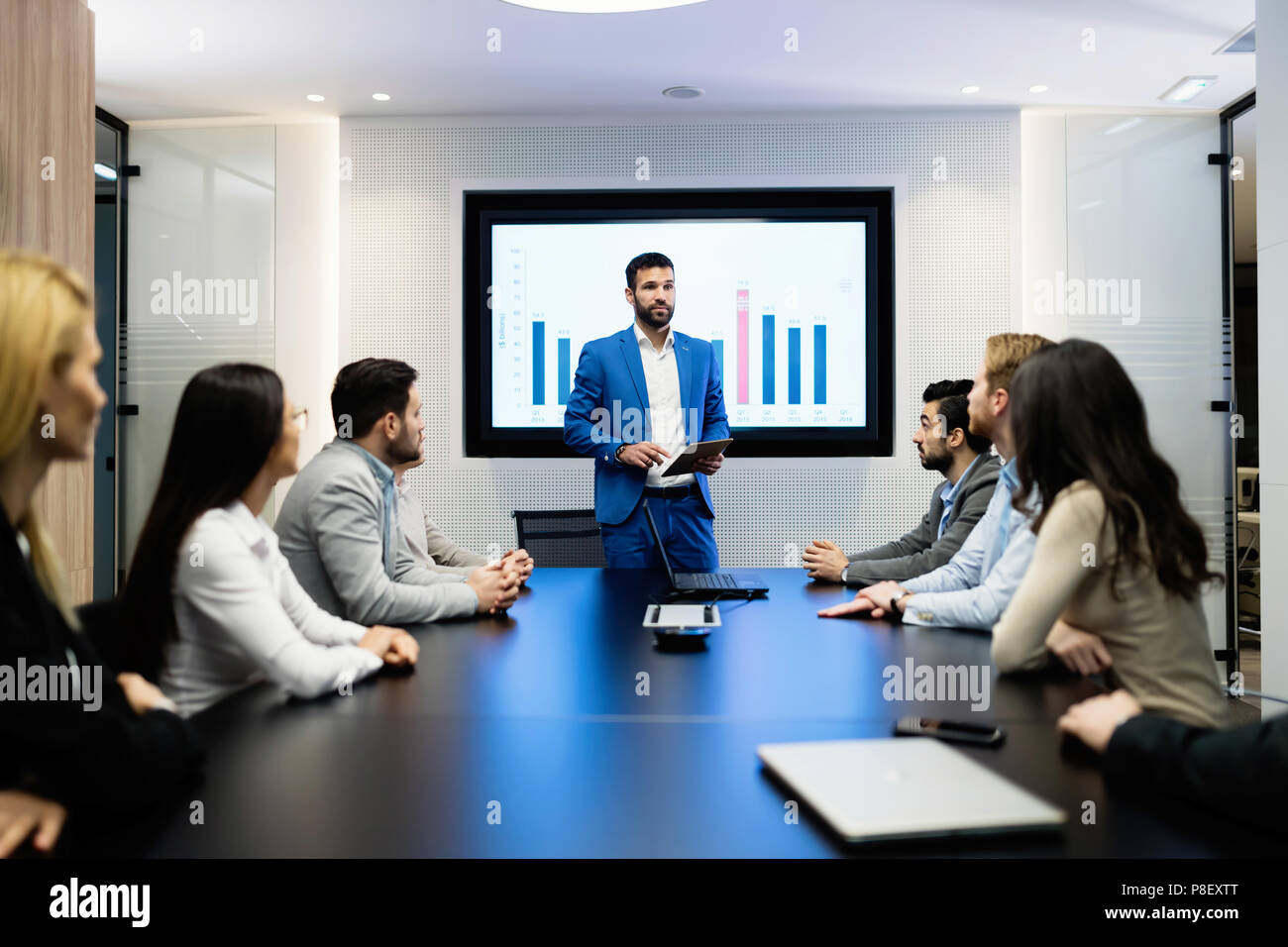 Picture of business seminar in conference room Stock Photo - Alamy