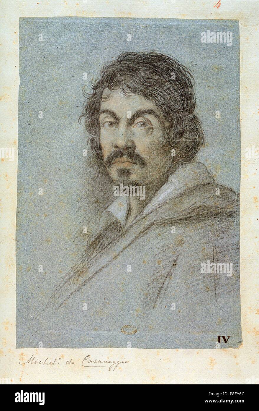 Portrait of Caravaggio. Museum: Biblioteca Marucelliana, Florence Stock ...
