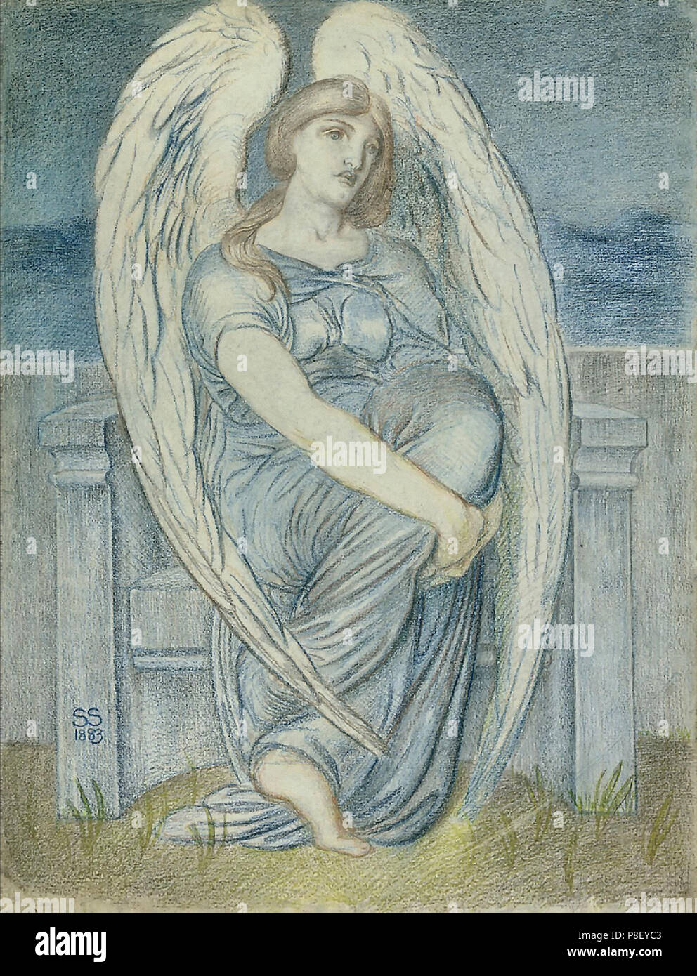 Seated angel hi-res stock photography and images - Alamy