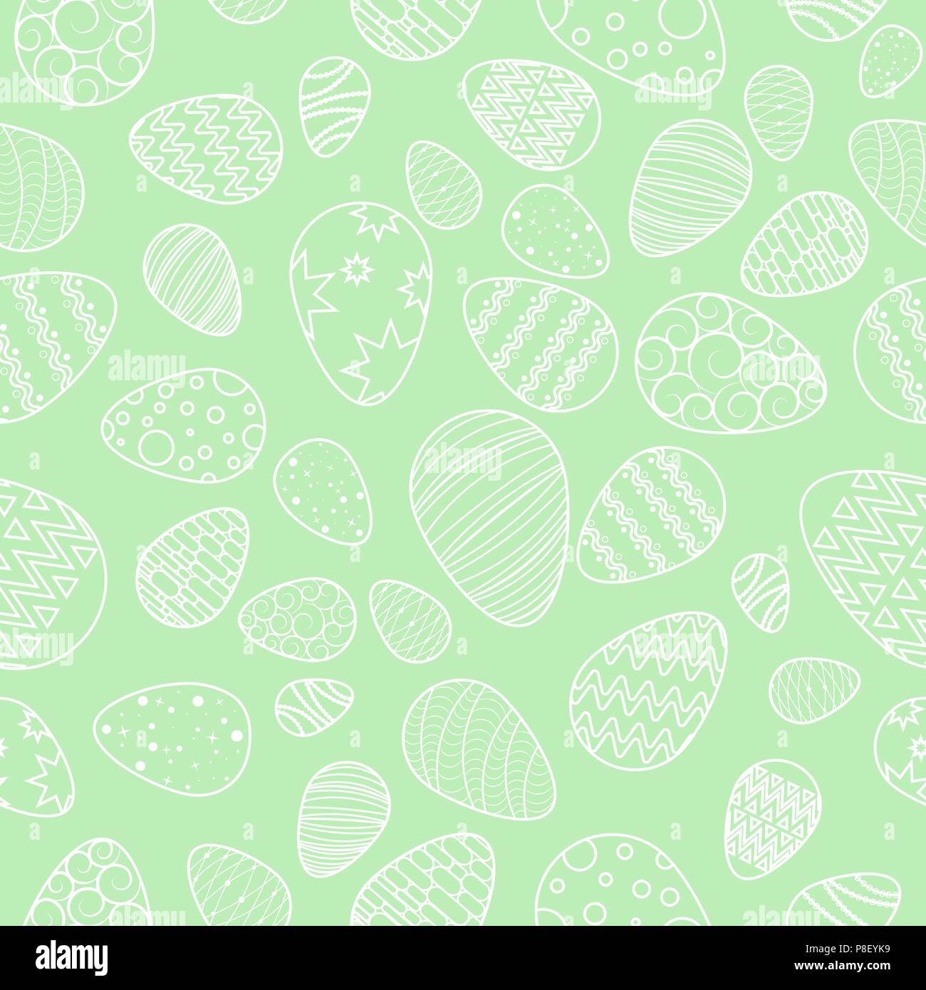 Vector, Pattern of white eggs. Easter. Seamless background. green Stock ...