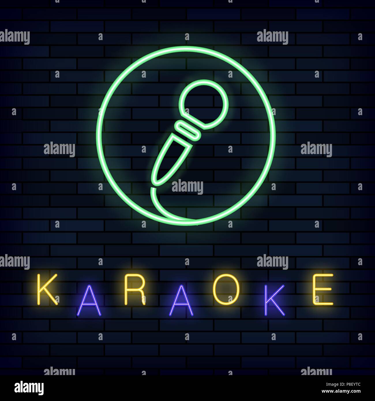 Sign with glowing neon board Stock Vector Images - Alamy