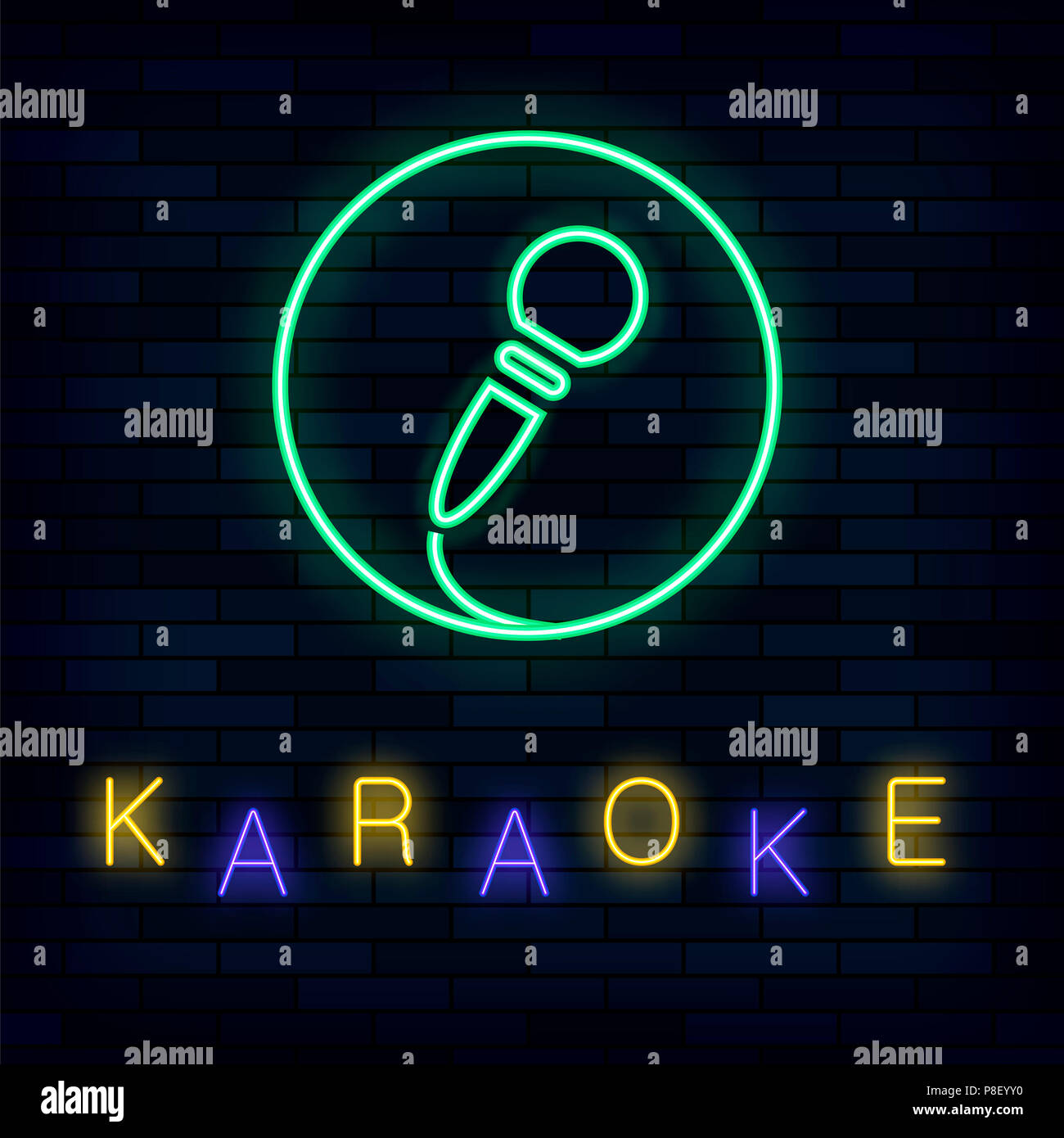 Retro microphone karaoke bar disco hi-res stock photography and images ...