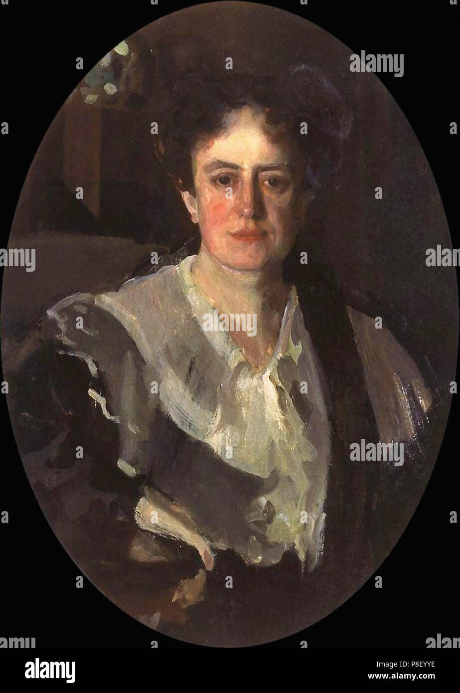 Somov Constantin - Portrait of the Artist E. Zvantseva Stock Photo - Alamy