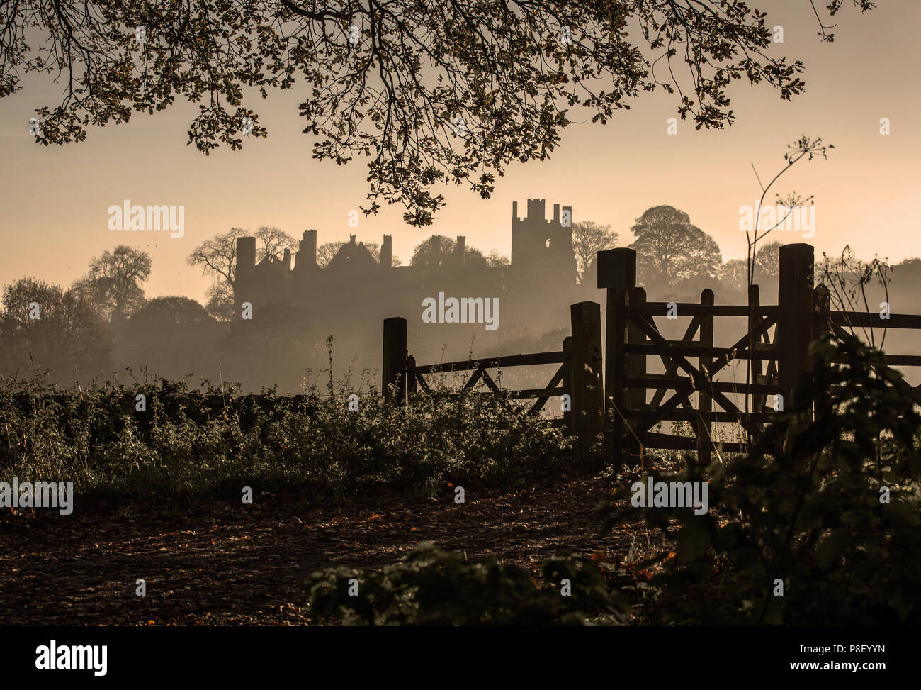 Wingfield Manor house Derbyshire UK Stock Photo - Alamy