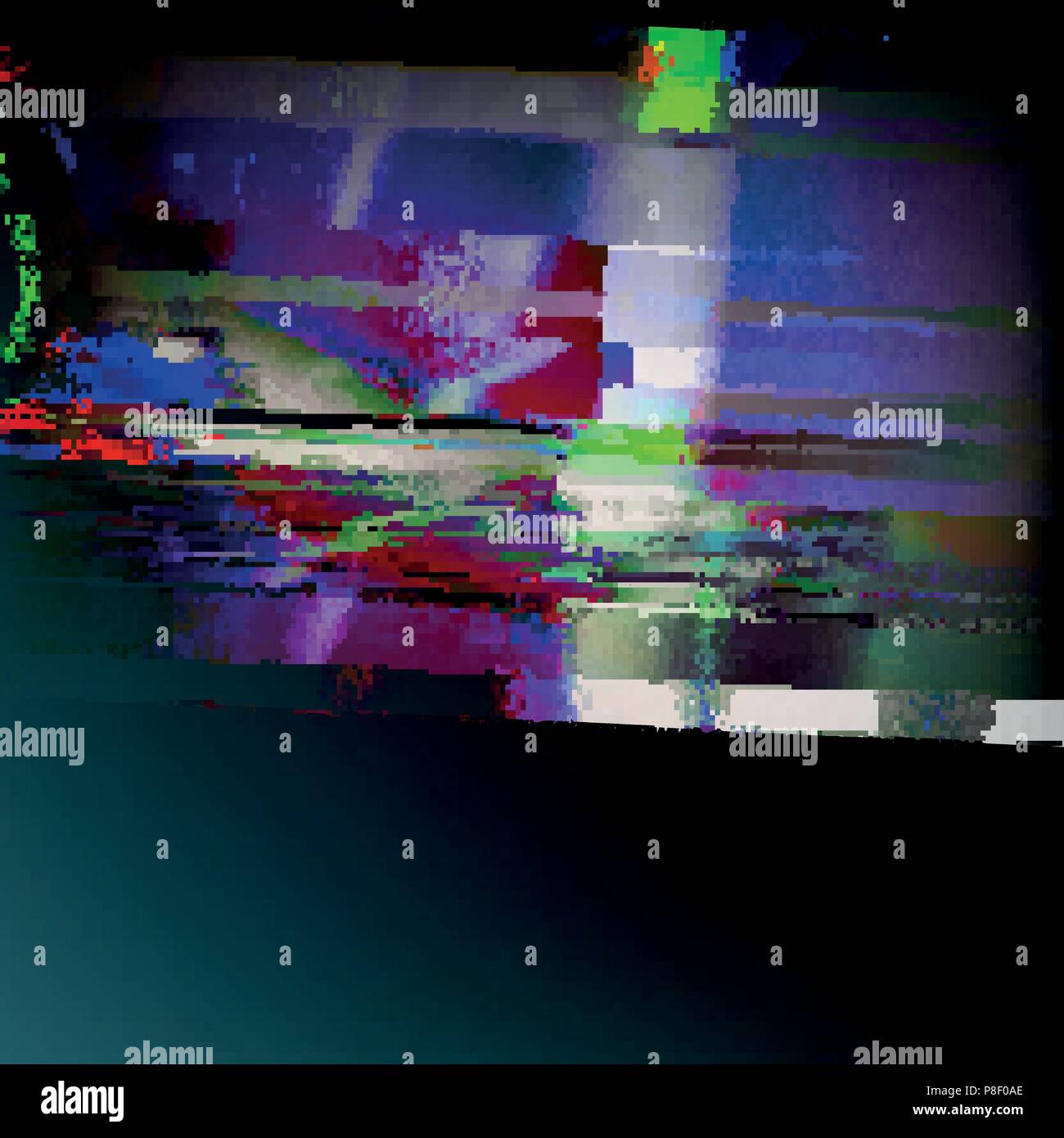 Stock vector illustration. Glitch style computer screen error templates ...