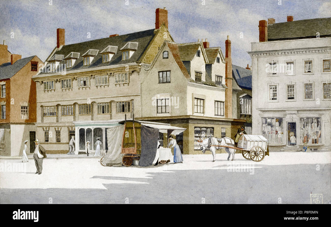 Southall Joseph Edward - Banbury Market Place Stock Photo - Alamy