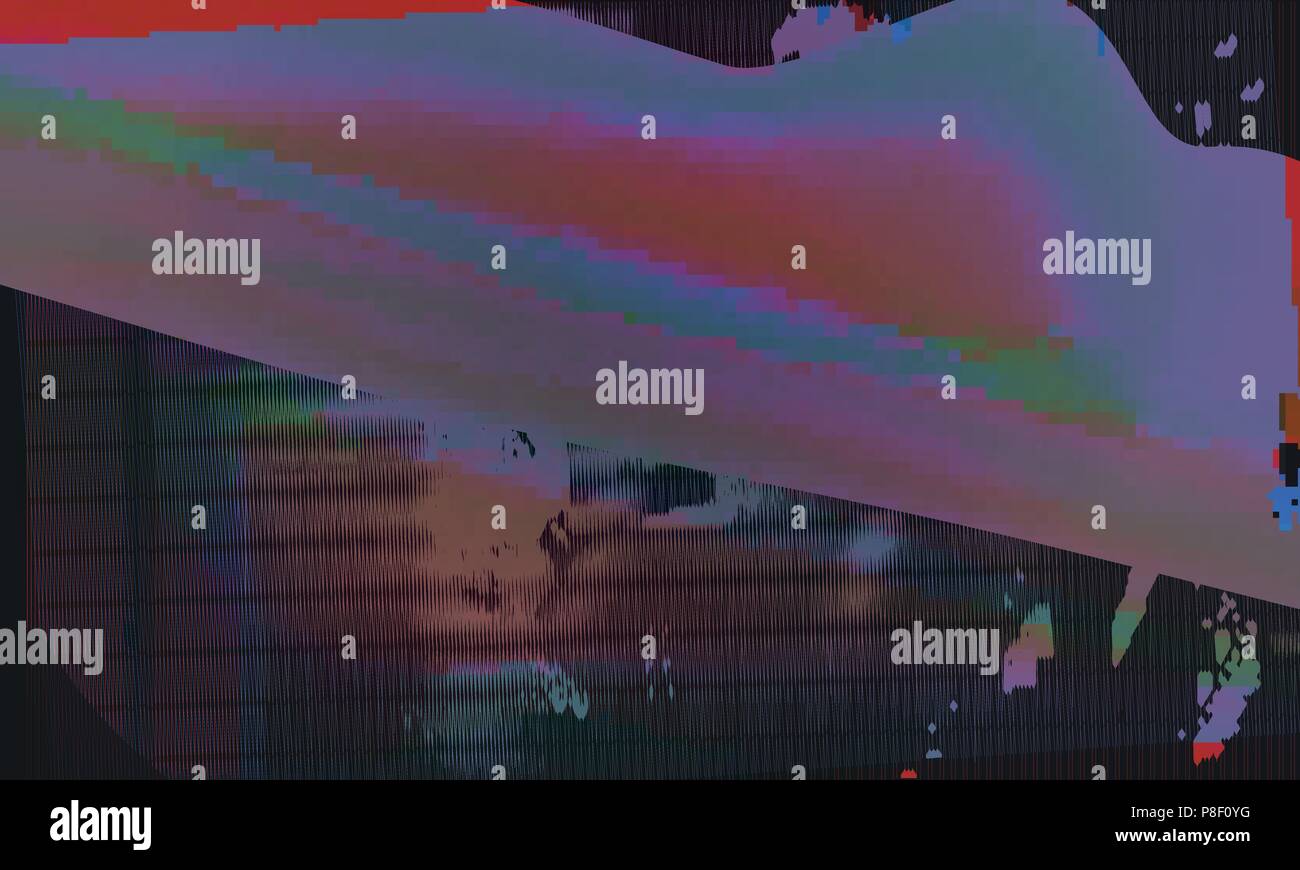 Stock vector illustration. Glitch style computer screen error templates ...