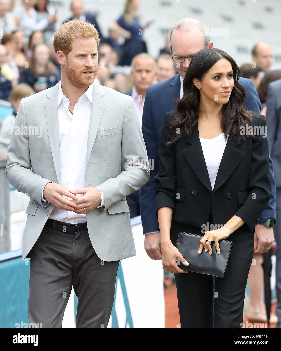 The Duke and Duchess of Sussex watches traditional Gaelic sports being ...