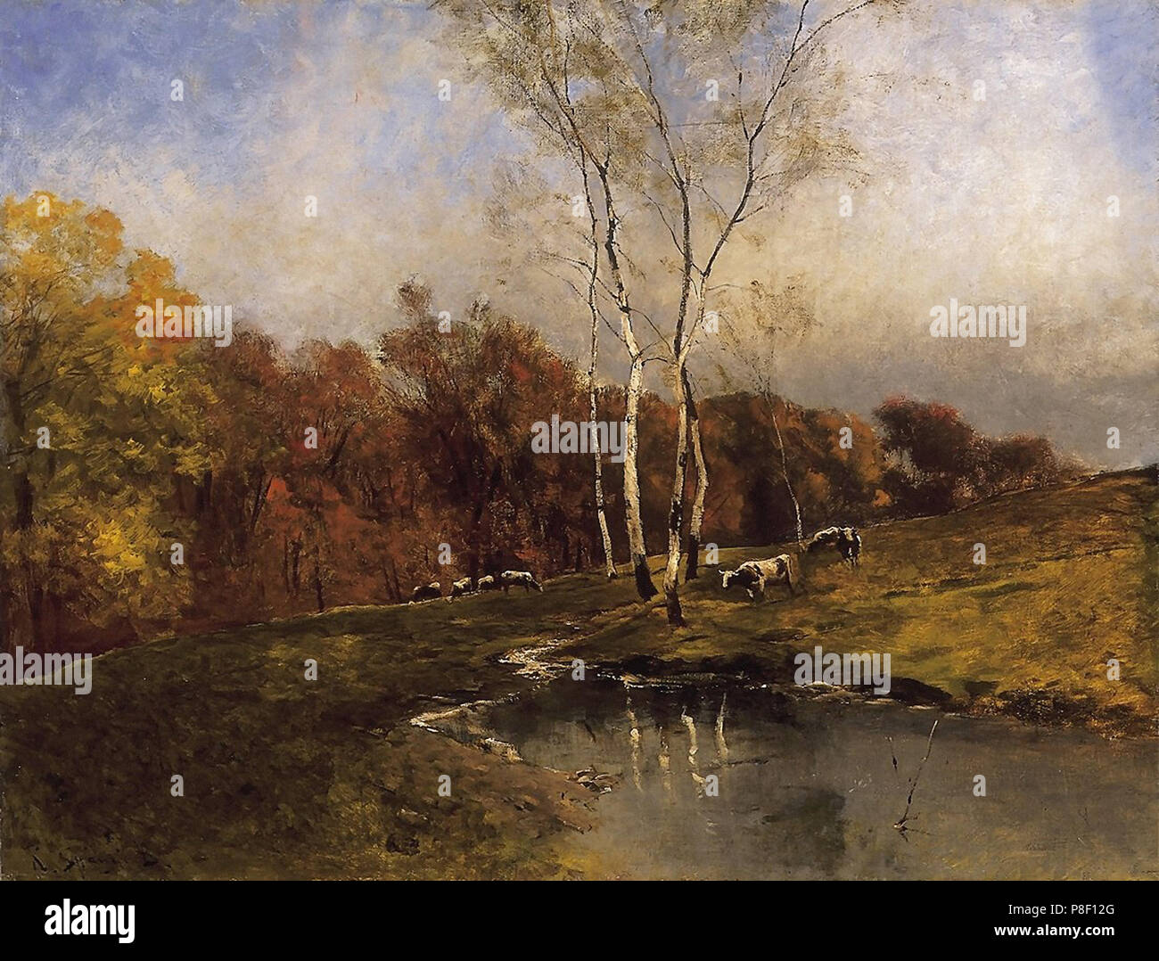 Spanyi Bela - Landscape with Birch-Wood Stock Photo - Alamy