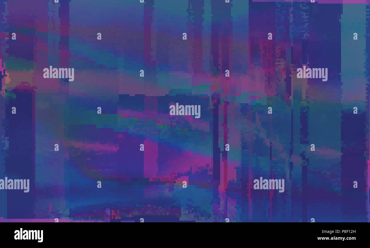 Stock vector illustration. Glitch style computer screen error templates ...