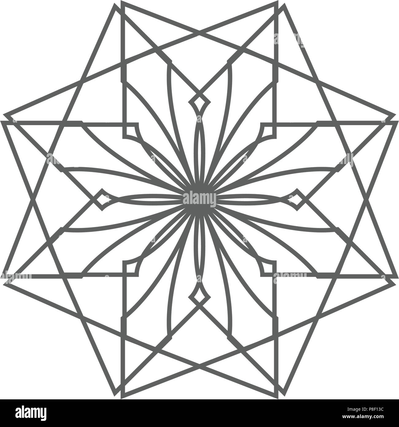 Ancient geometric emblem, for decorating your own design .Vector ...