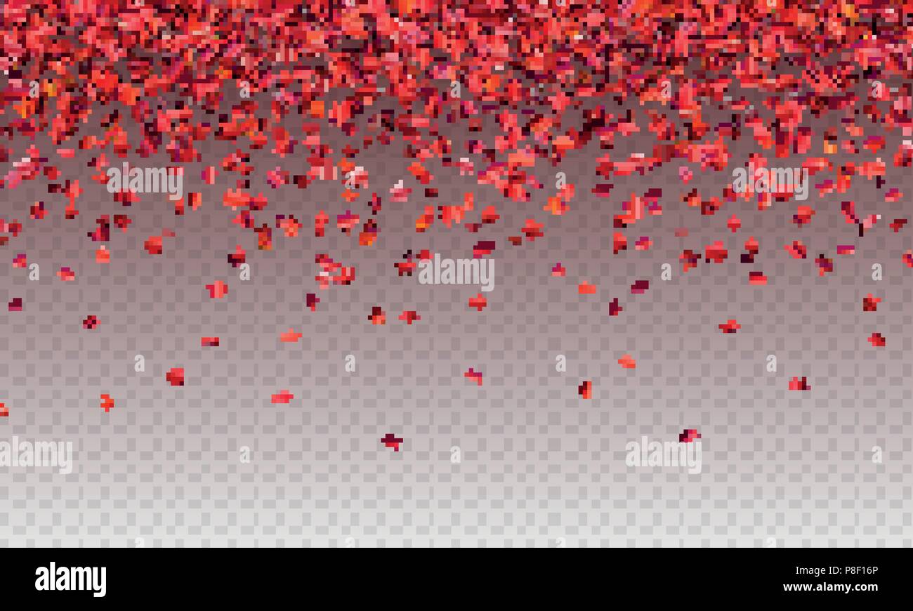 Stock vector illustration abstract random falling red stars on ...