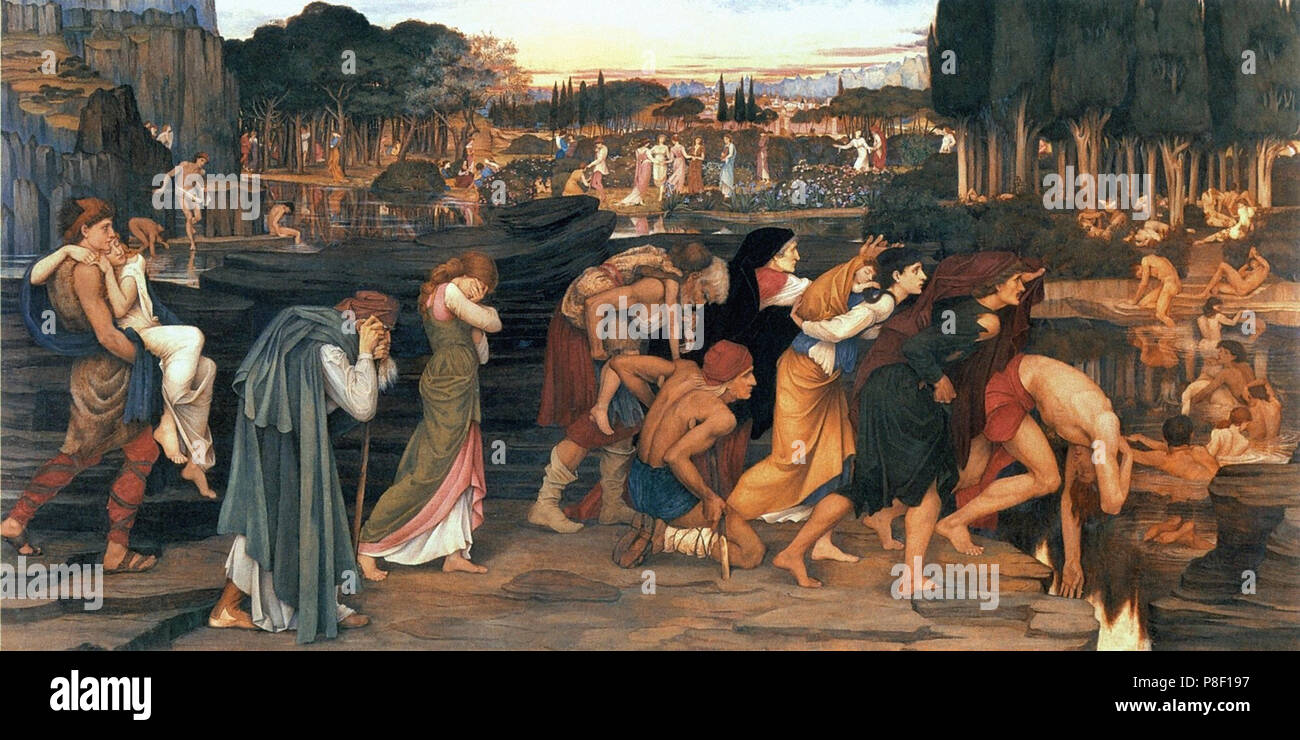 Spencer-Stanhope John Roddam - the Waters of Lethe by the Plains of ...