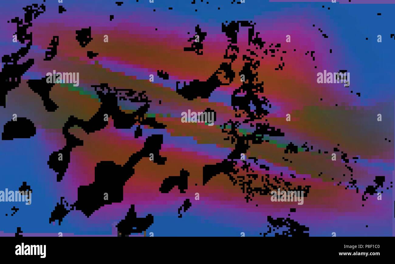 Stock vector illustration. Glitch style computer screen error templates ...