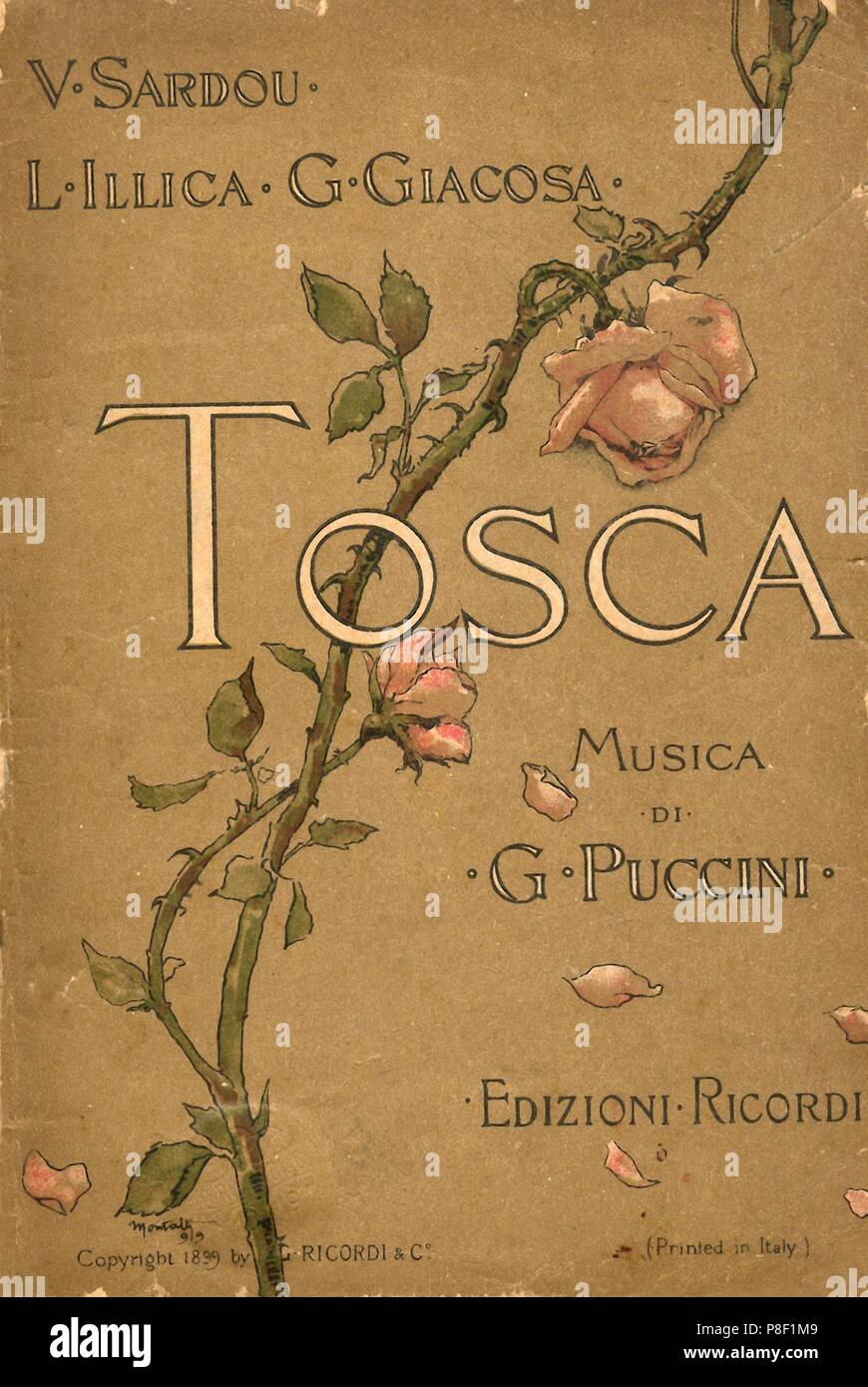 Cover of the Libretto of opera Tosca by Giacomo Puccini. Museum ...