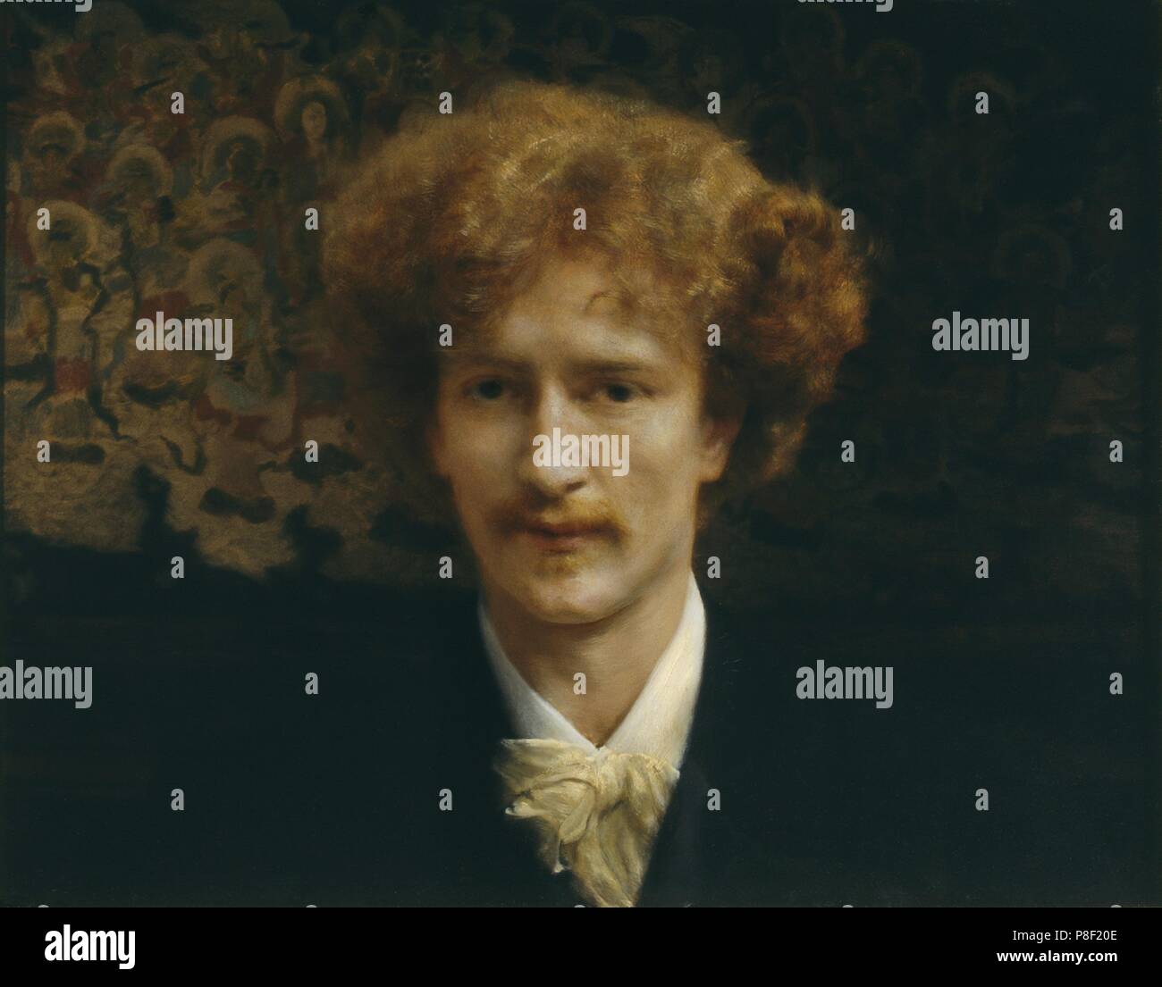 Portrait of the pianist, composer and politician Ignacy Jan Paderewski ...